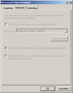 WiFi foutmelding: kan geen certificaat vinden – Biesma.net